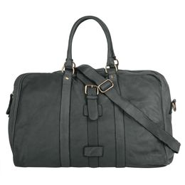 Reisetasche FORTY Gr. B/H/T: 53 cm x 30 cm x 20 cm onesize, grau Taschen Handgepäck echt Leder, Made in Italy