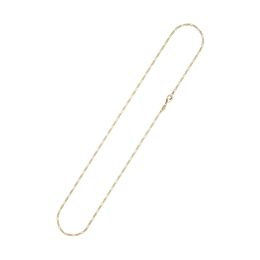 Goldkette Jobo "Figaro-Kette diamantiert" Halsketten Gr. Gelbgold 585, Länge: 45 cm, gelb (gelbgold 585) Damen 585 Gold 1,7 mm 45 cm