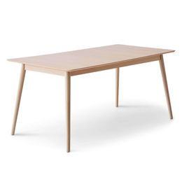 Esstisch HAMMEL FURNITURE "Meza Designtisch mit Auszugsfunktion und 2 Einlegeplatten" Tische Gr. B/H/T: 165 cm x 74 cm x 90 cm, Einlegeplatten, beige (natur, natur, natur) Esstische rechteckig abgerundete Tischplatte MDF, Massivholzgestell, in zwei Breiten