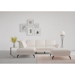 Sit & More Ecksofa SIT & MORE "Fashion L-Form", beige (creme), B:250cm H:84cm T:207cm, Sofas, Ecksofa, wahlweise mit Kopfteilverstellung und Vorziehsitz, motorisch