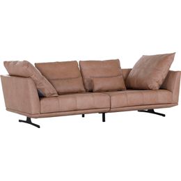 Big-Sofa Places of Style "One", braun (hellbraun), B:245cm H:70cm T:115cm, Sofas, Big-Sofa, mit modernen Kufenf&uuml;&szlig;en