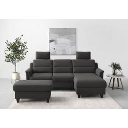 Sit & More Ecksofa SIT & MORE "Far&ouml; L-Form", grau (fango), B:234cm H:90cm T:168cm, Sofas, Ecksofa, inklusive Federkern, wahlweise mit Bettfunktion und Bettkasten, Topseller