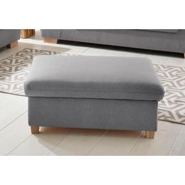 Hocker Home Affaire "Bergamo" Gr. B/H/T: 110 cm x 44 cm x 81 cm, Struktur fein, grau (mittelgrau) Home Affaire mit Stauraum