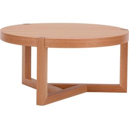 Couchtisch WOODMAN "Peppa" Tische Gr. B/H/T: 82 cm x 36 cm x 82 cm, braun (eiche) Couchtische rund oval Breite 82 cm