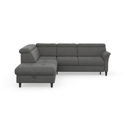 Sit & More Ecksofa SIT & MORE "Marano L-Form", grau, B:252cm T:216cm, 98% Polyester, 2% Polyamid, Sofas, Ecksofa, inklusive Kopfteilverstellung, wahlweise mit Bettfunktion, Bettkasten