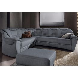Sit & More Ecksofa SIT & MORE "Benson L-Form", grau (dunkelgrau), B:265cm H:94cm T:215cm, NaturLeder;Luxus-Microfaser;Luxus-Kunstleder;Primabelle-Microfaser, Sofas, Ecksofa, wahlweise mit Bettfunktion