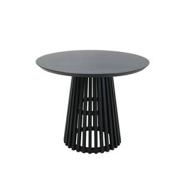 Esstisch Sit Tische Gr. B/H/T: 100 cm x 77 cm x 100 cm, Ø 100 cm, Schwarz, schwarz (schwarz, schwarz, schwarz) Esstische rund oval Platte mit schweizer Kante