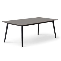 Esstisch HAMMEL FURNITURE "Meza Designtisch mit Auszugsfunktion und 2 Einlegeplatten" Tische Gr. B/H/T: 210 cm x 74 cm x 100 cm, Einlegeplatten, grau (graphit, schwarz, graphit) Esstische rechteckig abgerundete Tischplatte MDF, Massivholzgestell, in zwei Breite