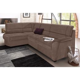 Sit & More Ecksofa SIT & MORE "Pandora L-Form", braun (schoko), B:251cm H:91cm T:176cm, Luxus-Microfaser ALTARA NUBUCK (100% Polyester);Luxus-Microfaser ALTARA NUBUCK (100% Polyester);Luxus-Microfaser (100% Polyester), Sofas, Ecksofa, wahlweise mit Bettfunktion und Bettkasten, Topseller