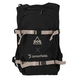 Sportrucksack SOS "Lenzerheide" Rucksäcke Gr. B: 13 cm, schwarz (schwarz, schwarz) Damen Rucksäcke mit bequemer Polsterung