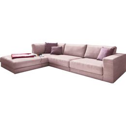 Ecksofa 3C CANDY "Enisa II L-Form", rot (rosenholz), B:325cm H:86cm T:222cm, Korpus/Basismaterial: 100% Polyester. Sitzfl&auml;che: 100% Polyester, Sofas, Ecksofa, bestehend aus Modulen, daher auch individuell aufstellbarbar
