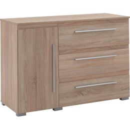 Kombikommode Inosign "Bali" Sideboards Gr. B/H/T: 127 cm x 92 cm x 50 cm, 3, braun (eiche, sonoma, nachbildung) Kombikommoden mit Melamin-Oberfläche