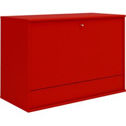 Schreibtisch HAMMEL FURNITURE "Mistral Bürotisch, Arbeitstisch, Tisch, Computertisch" Tische Gr. B/H/T: 89 cm x 61 cm x 42 cm, rot mit LED Spot, B: 89 cm, Designmöbelserie