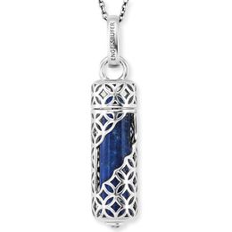 Kette mit Anhänger Engelsrufer "POWERFUL STONE LAPISLAZULI, ERN-HEAL-LP-M" Halsketten Gr. M, Silber 925 (Sterlingsilber), Länge: 60 cm, bunt (silberfarben, blau) Damen Ketten mit Anhänger Lapislazuli