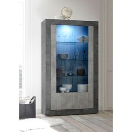 Regal Inosign "Urbino" Regale grau (schieferfarben, beton) Türkommode Vitrinenschrank Höhe 191 cm