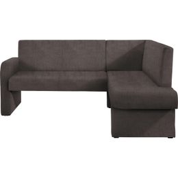 Eckbank Home Affaire "Umag", braun (dunkelbraun (arizona 4412)), B:190cm H:89cm T:140cm, Massivholz, Holzwerkstoff, Polyester, Sitzbänke, Sitz und Rücken gepolstert, verschiedene Qualitäten