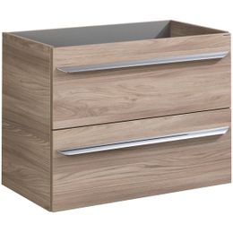 Waschbeckenunterschrank Fackelmann "Luxor" Schränke Gr. B/H/T: 31cm x 60,5cm x 45cm, beige (steinesche) Badmöbel Orga-Set in der Oberen Schublade, erweiterbar auf 100120 cm