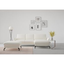 Sit & More Ecksofa SIT & MORE "Fashion L-Form", beige (creme), B:253cm H:84cm T:165cm, Sofas, Ecksofa, wahlweise mit Kopfteilverstellung und Vorziehsitz, motorisch