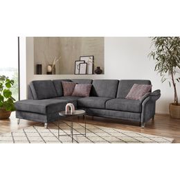 Sit & More Ecksofa SIT & MORE "Clio L-Form", grau (anthrazit), B:254cm H:89cm T:190cm, Sofas, Ecksofa, wahlweise mit Bettfunktion und Bettkasten, inklusive Federkern