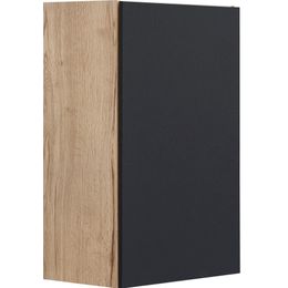 Hängeschrank Optifit "Roth" Schränke Gr. B/H/T: 50 cm x 89,6 cm x 34,6 cm, 1 St., Komplettausführung, schwarz (anthrazit, wildeichefarben) Breite 50 cm