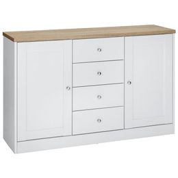 Kommode Home Affaire "Heide" Sideboards weiß (weiß, eichefarben) Kommode Breite 120 cm