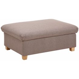 Hocker Home Affaire "Bergamo" Gr. B/H/T: 110 cm x 44 cm x 81 cm, Struktur fein, grau (taupe) Home Affaire mit Stauraum