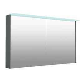 Spiegelschrank Welltime "D-Line" Schränke Gr. B/H/T: 121,5 cm x 70,2 cm x 20 cm, 2 St., grau Badmöbel, 121,5 cm breit, doppelseitig verspiegelt, LED-Beleuchtung