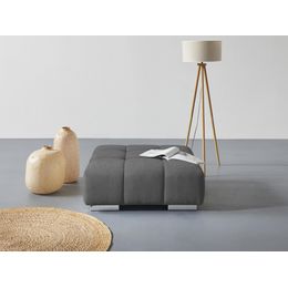 Hocker COTTA "Orion" Gr. H/T: 42 cm x 103 cm, Luxus-Microfaser, grau (anthracite) gemütlicher Hocker im modernen Design