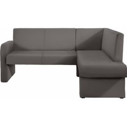 Eckbank Home Affaire "Umag", braun (schlamm), B:190cm H:89cm T:140cm, Massivholz, Holzwerkstoff, Polyester, Sitzbänke, Sitz und Rücken gepolstert, verschiedene Qualitäten