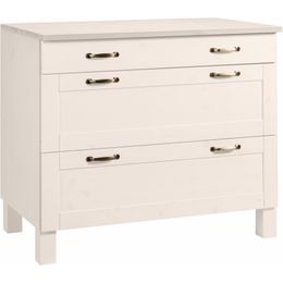 Unterschrank Home Affaire "Alby", weiß, B:100cm H:85cm T:60cm, Schränke, Breite 100 cm, 3 Schubladen