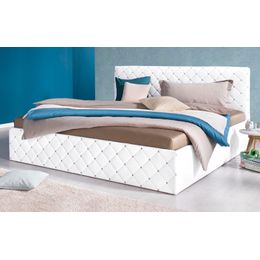 Polsterbett, beige (sand), B:190cm L:212cm, Bezug Bett: Microfaser (100% Polyester);Bonnell-Federkernmatratze: 51% Polypropylen, 39% Polyester, 10% Baumwolle;Kaltschaummatratze: 100% Polyester, Bezug abnehm- und waschbar bis 60C, Westfalia Schlafkomfort, Betten, inkl. Bettkasten bei Ausführung mit Matratze