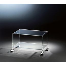 TV-Bank Places of Style "Remus" Sideboards Gr. B/H/T: 63 cm x 38 cm x 38 cm, farblos (transparent) aus Acrylglas