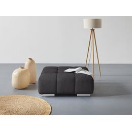 Hocker COTTA "Orion" Gr. H/T: 42 cm x 103 cm, Luxus-Microfaser, schwarz (black) gemütlicher Hocker im modernen Design