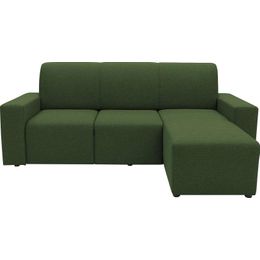 Ecksofa "LOOKS X L-Form", gr&uuml;n, B:222cm H:88cm T:150cm, 100% Polyester, LOOKS by Wolfgang Joop, Sofas, Ecksofa, Longchair individuell tauschbar