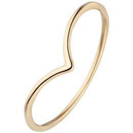 Fingerring Jobo Fingerringe Gr. 50, Gelbgold 585, gelb (gelbgold 585) Damen 585 Gold