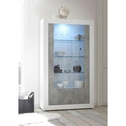 Regal Inosign "Urbino" Regale weiß (weiß hochglanz, beton) Türkommode Vitrinenschrank Türkommoden Höhe 191 cm