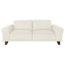 2,5-Sitzer W.Schillig "montanaa", wei&szlig; (wei&szlig; z59), B:212cm H:78cm T:94cm, Sofas, mit Metallkufen in Bronze pulverbeschichtet, Breite 212 cm