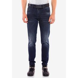 Cipo & Baxx Slim-fit-Jeans CIPO & BAXX Gr. 31, Länge 34, blau Herren Jeans im Slim-Fit Schnitt