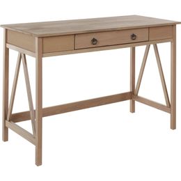 Schreibtisch Timbers "Fonville" Tische Gr. B/H/T: 116,5 cm x 77 cm x 51 cm, grau Schreibtische aus Kiefernholz, Breite 116,5 cm, Home Office, Konsolentisch