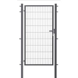 GARDEN 'N' MORE Zauneinzeltür "Einzeltor Excellent" Tore 183 cm hoch, anthrazit Gr. B/H: 100 cm x 180 cm, grau (anthrazit) Zauntore