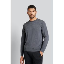 Rundhalspullover Bugatti Gr. L, grau (dunkelgrau) Herren Pullover Rundhalspullover aus feiner Merinowolle