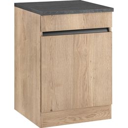 Spülenschrank Optifit "Roth" Schränke Gr. B/H/T: 60 cm x 88 cm x 60 cm, 1 St., Komplettausführung, braun (wildeichefarben, wildeichefarben) Spülenschränke Breite 60 cm