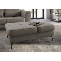 Sit & More Hocker SIT & MORE "Bendigo", braun (schlamm), B:114cm H:42cm T:71cm, Hocker, Polsterhocker, mit Klappfunktion, Bodenfreiheit 12 cm, wahlweise in 2 Fu&szlig;farben