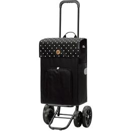 Einkaufstrolley Andersen "Quattro Malit" Einkaufskörbe schwarz Einkaufstrolleys Fahrgestelltragkraft 50 kg