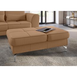 Sit & More Hocker SIT & MORE "Bendigo", braun (cappucino), B:114cm H:42cm T:71cm, Hocker, Polsterhocker, mit Klappfunktion, Bodenfreiheit 12 cm, wahlweise in 2 Fu&szlig;farben