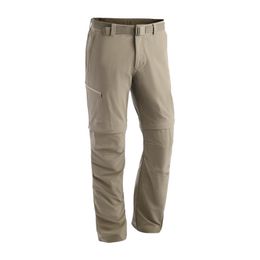 Funktionshose Maier Sports "Tajo 2" Gr. 23, Kurzgrößen, beige (dunkelbeige) Herren Hosen Wanderhose, zipp-off Outdoor-Hose, 4 Taschen, Regular Fit