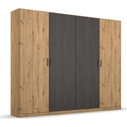 Drehtürenschrank Rauch "Miro" Schränke Gr. B/H/T: 226 cm x 210 cm x 54 cm, 4 St., braun (eiche artisan, black oak) Drehtürenschränke 4-türig