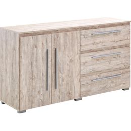 Kombikommode Inosign "Bali" Sideboards Gr. B/H/T: 169 cm x 92 cm x 50 cm, 3, beige (eiche, sand, nachbildung) mit Melamin-Oberfläche