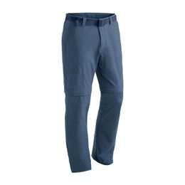 Funktionshose Maier Sports "Tajo" Gr. 46, Normalgrößen, blau (jeansblau) Herren Hosen Wanderhose, zipp-off Outdoor-Hose, 4 Taschen, Regular Fit