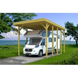 Skan Holz Einzelcarport SKANHOLZ "Friesland" Carports Gr. H: 351 cm, grün Carports für Caravan